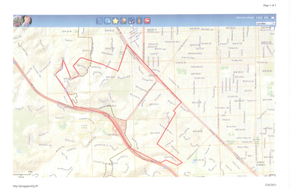Los Altos boil order map - Cal Water